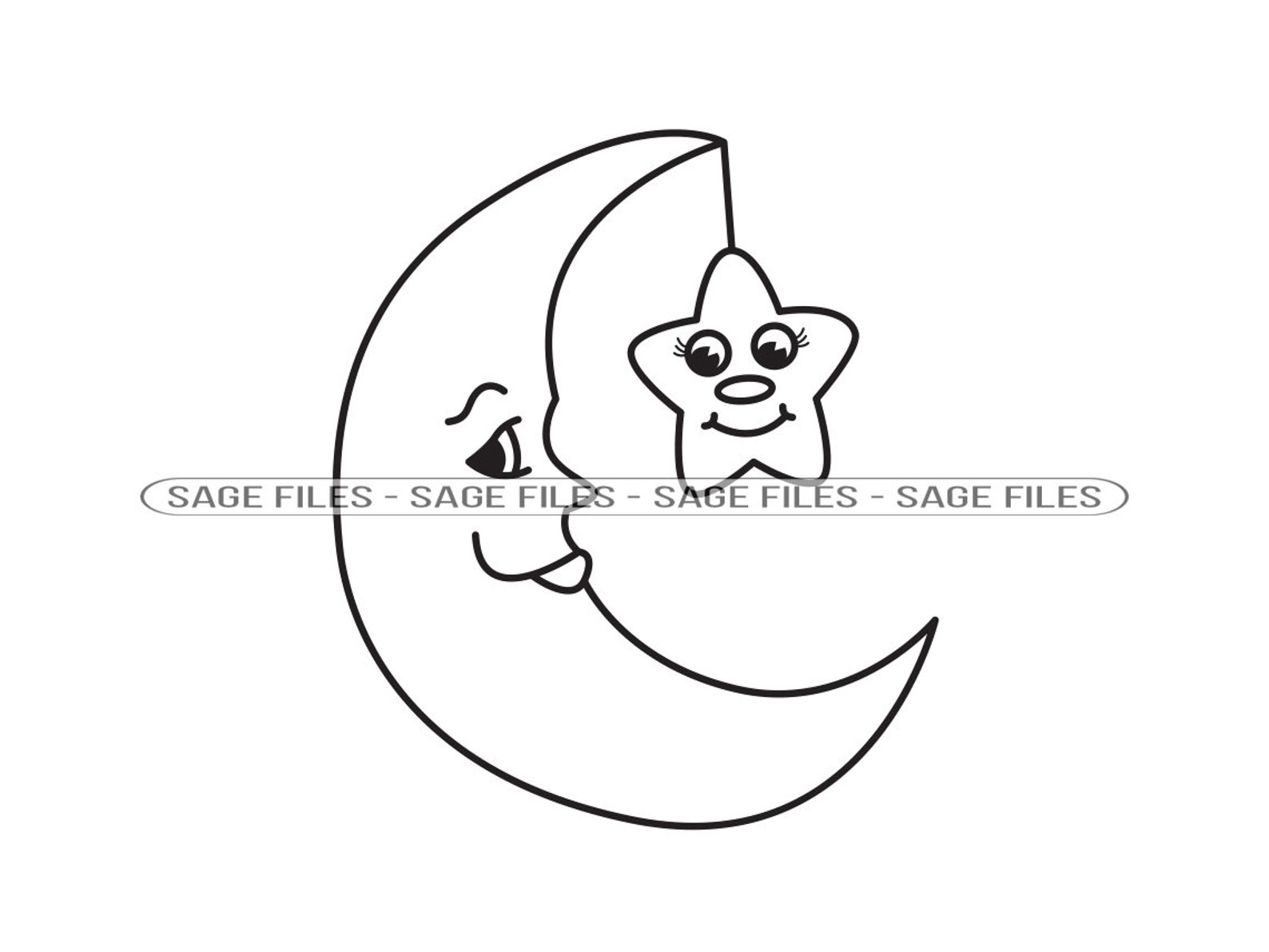 Moon 13 SVG Moon Svg Night Svg Bedtime Svg Moon Clipart - Etsy
