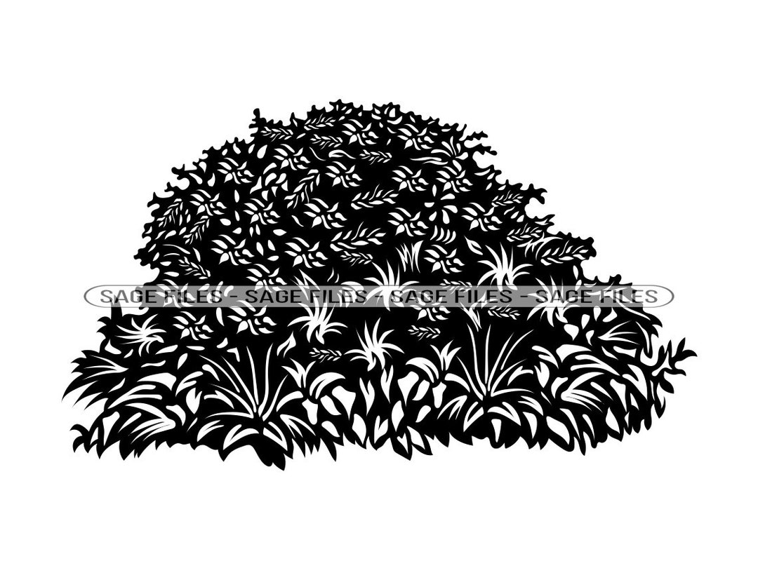 Bush #2 SVG, Bush SVG, Shrub Svg, Foliage Svg, Bush Clipart, Bush Files ...