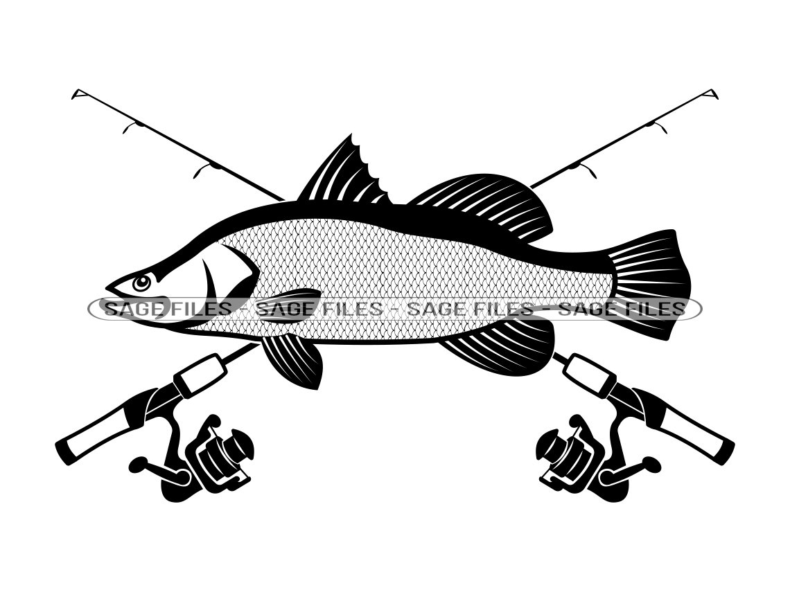 Barramundi Fishing SVG, Fishing Logo Svg, Fish Svg, Fishing Clipart ...