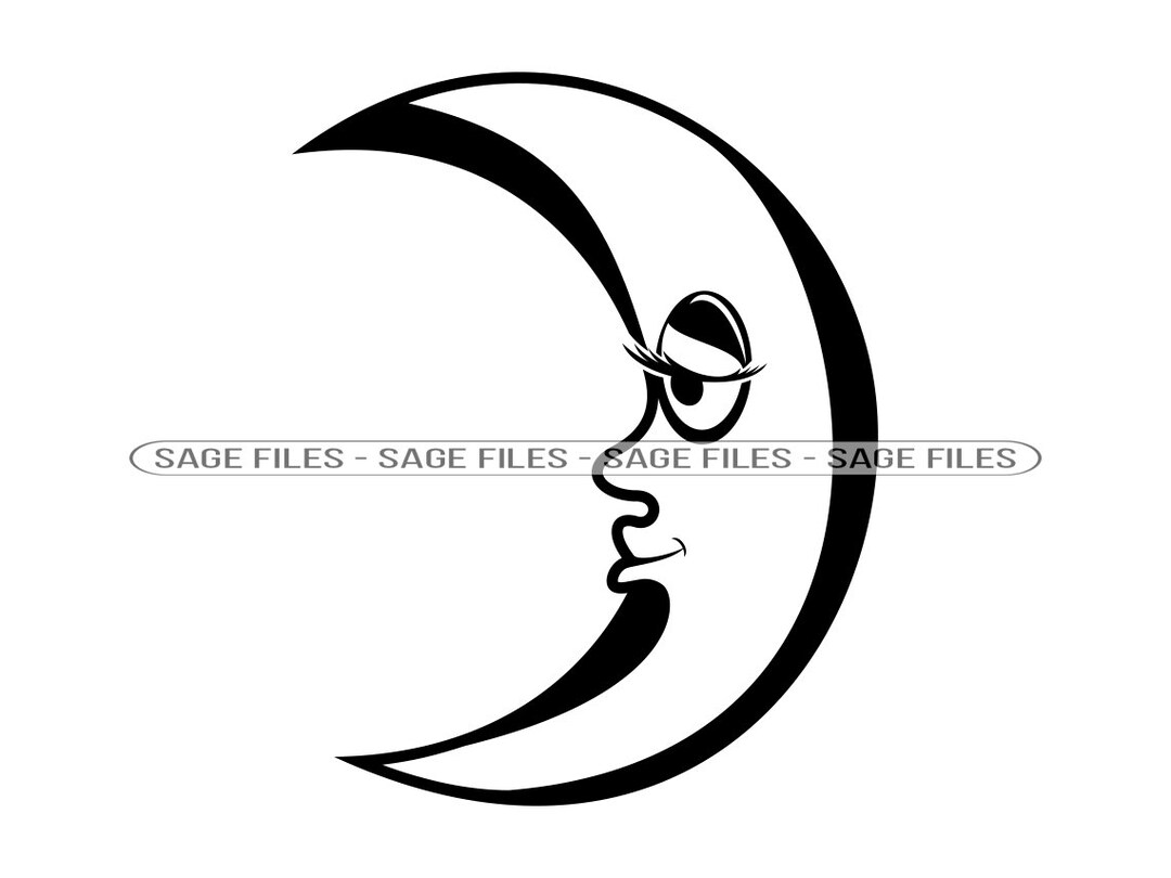 Moon 4 SVG, Moon Svg, Night Svg, Bedtime Svg, Moon Clipart, Moon Files ...