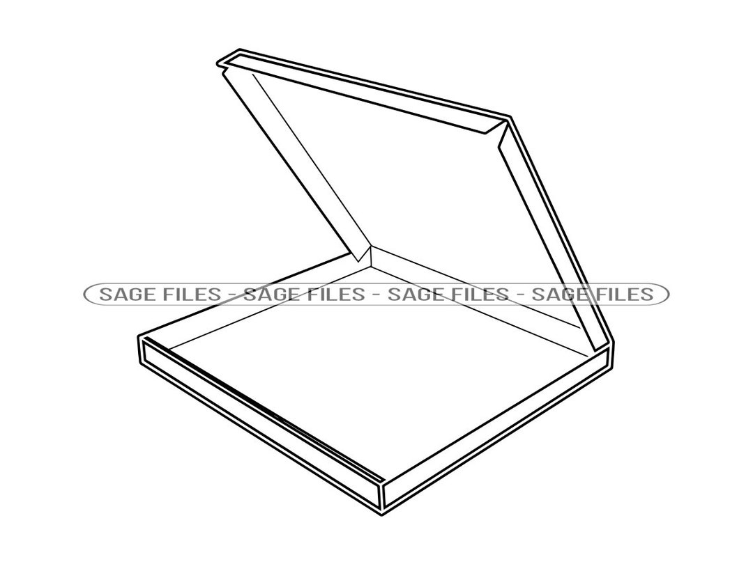 Pizza Box Outline SVG Pizza Svg Pizza Clipart Pizza Files - Etsy