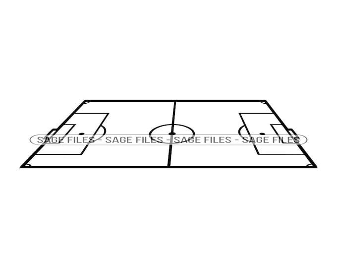 Soccer Field SVG Files, Football Field Cut Files, Soccer SVG Vector ...