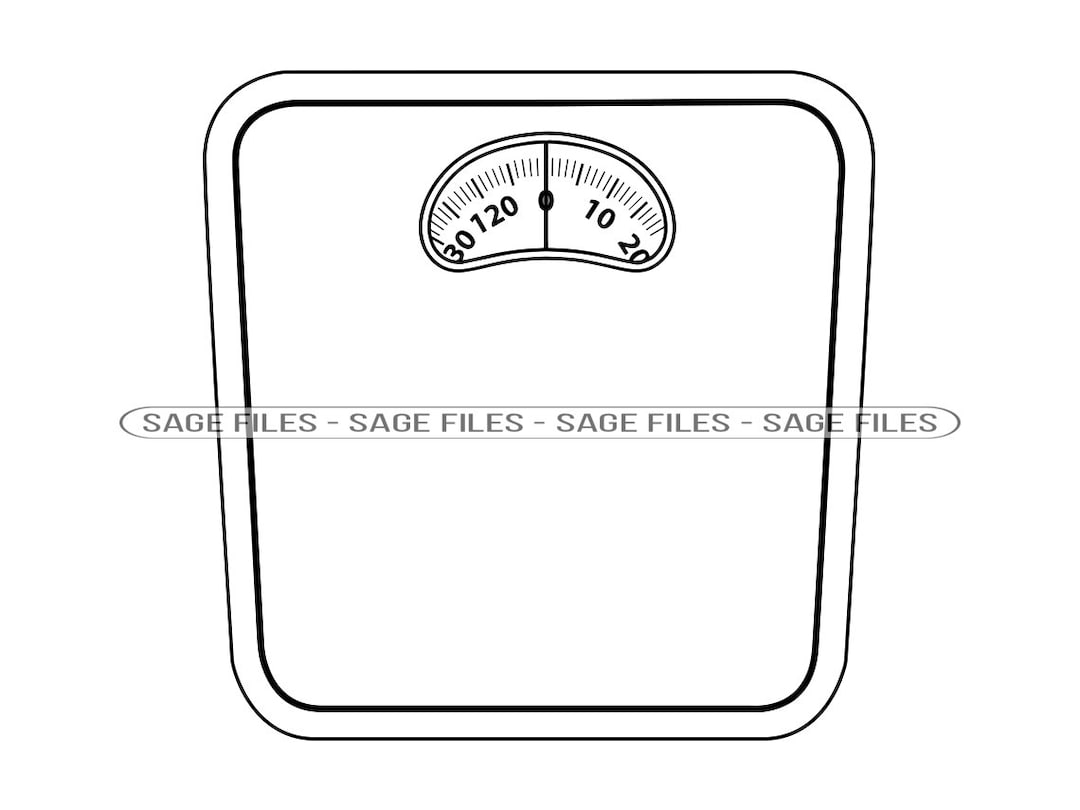 Weight Scales Outline SVG Weight Scales SVG Diet SVG Weight - Etsy