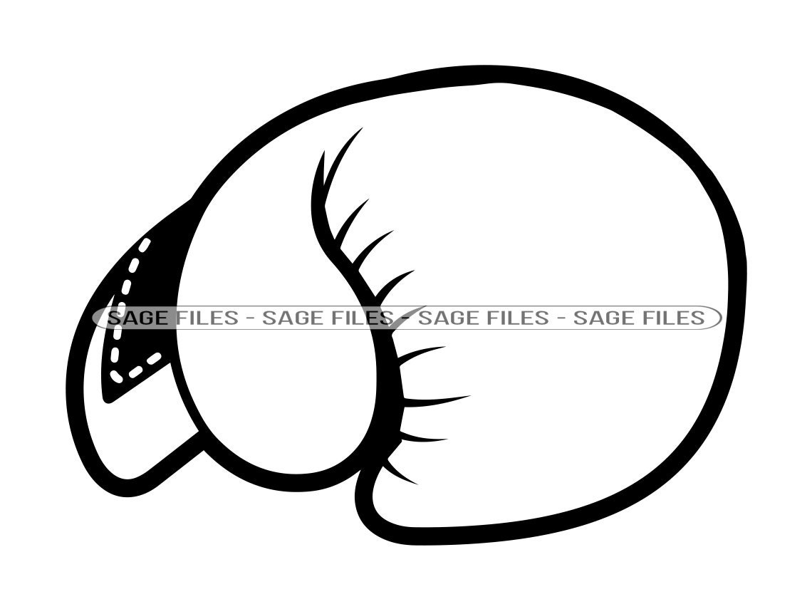 Boxing Glove Outline SVG, Boxing, Boxing Glove Clipart, Boxing Glove ...