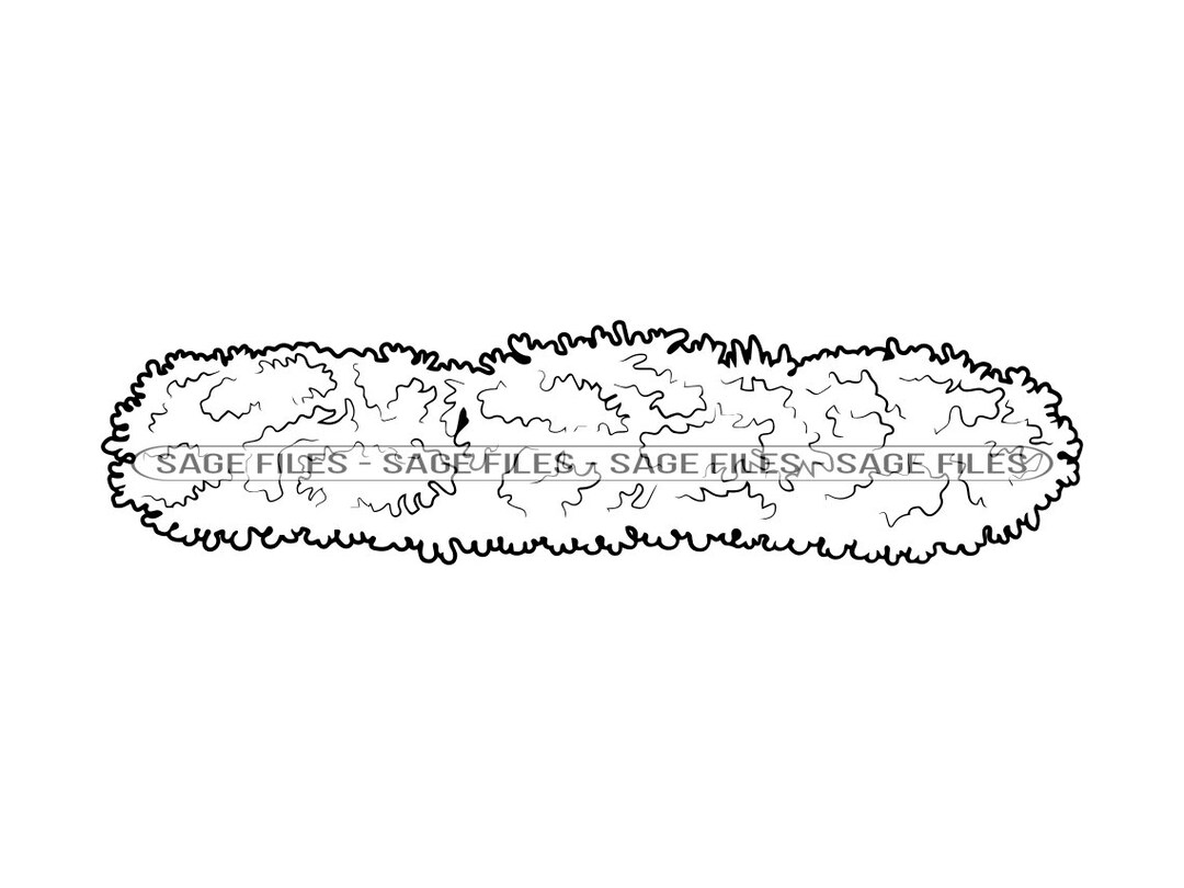 Bushes Outline SVG, Bushes SVG, Bushes Clipart, Bushes Files for Cricut ...
