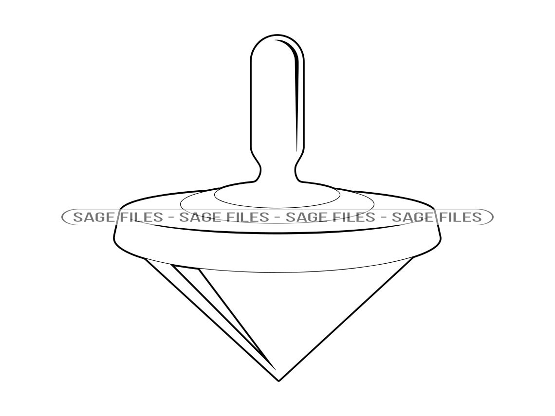 Spinning Top Outline SVG Toy Svg Spinner Svg Spinning Top - Etsy