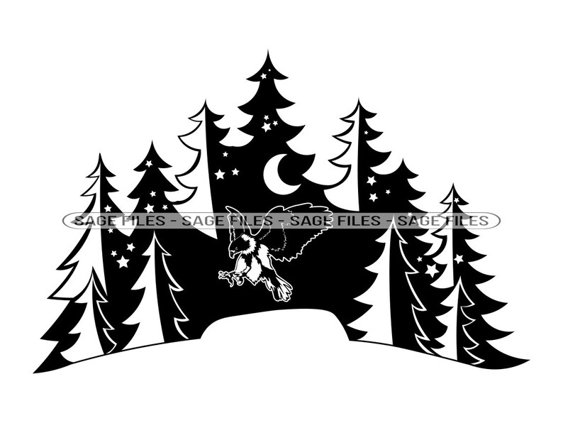 Forest Hawk SVG, Hawk Svg, Wildlife Svg, Forest Svg, Hawk PNG, Hawk ...