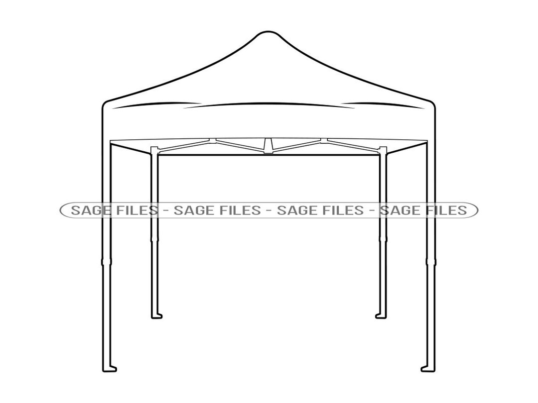 Outdoor Event Tent Outline SVG, Tent Svg, Party Svg, Birthday, Tent ...