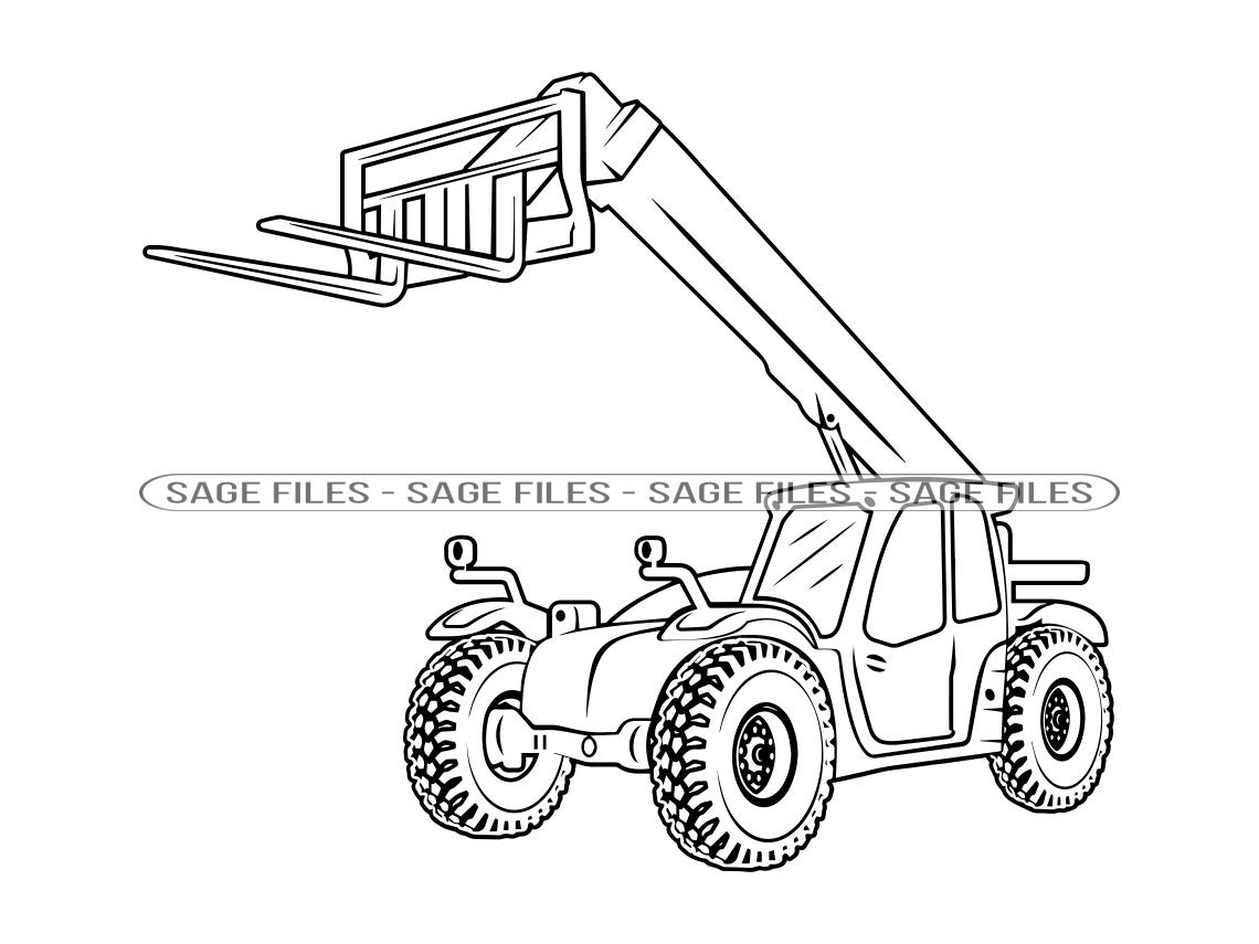 Esquema de carretilla elevadora 5 SVG Carretilla elevadora - Etsy España