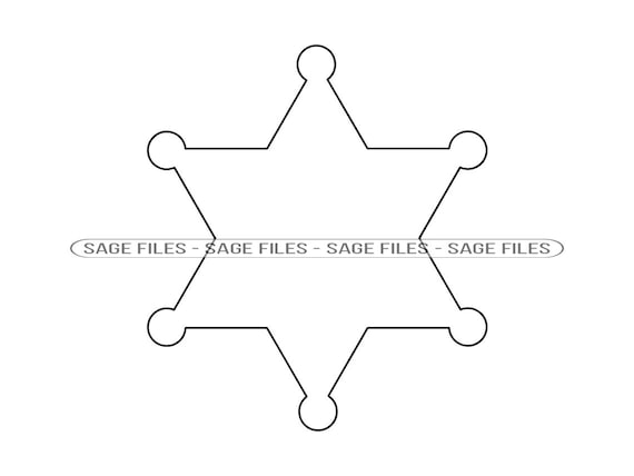 Sheriff Star Drawing Sandoval County Sheriff Star Badge Vector Svg