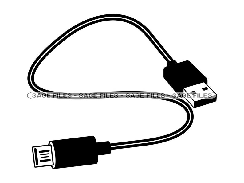 Micro USB 2 SVG USB Svg Charger Svg Usb Clipart Usb Files - Etsy