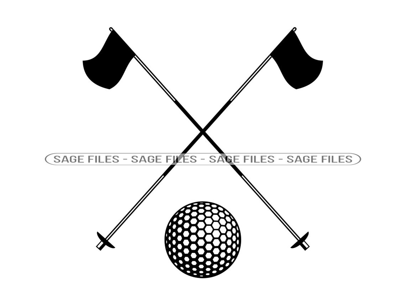 Golf Flag Logo SVG Golf Flag Svg Golf Ball Svg Golf Svg - Etsy