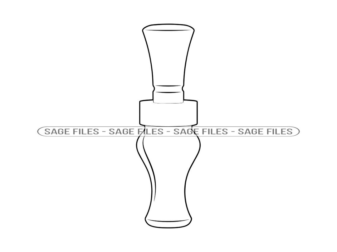 Duck Call Outline SVG, Duck Hunting Svg, Duck Whistle Svg, Duck Call ...