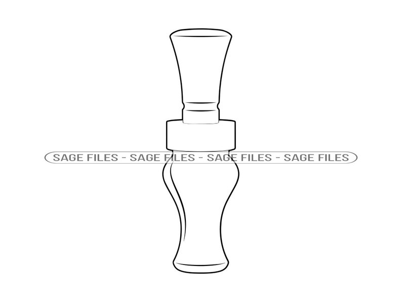 Duck Call Outline SVG, Duck Hunting Svg, Duck Whistle Svg, Duck Call ...