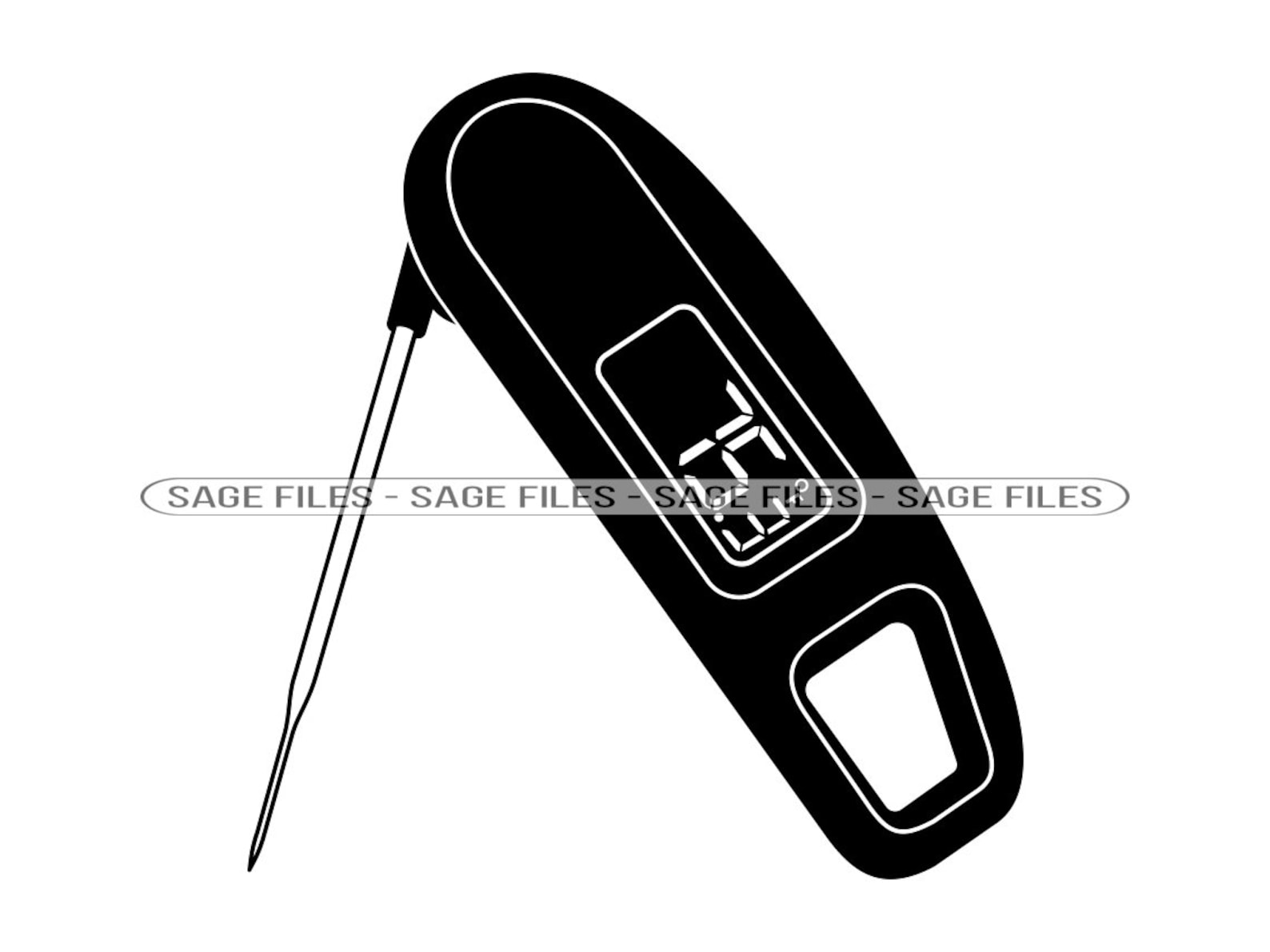 Digital Meat Thermometer SVG, Cooking Thermometer Svg, BBQ Svg, Clipart ...