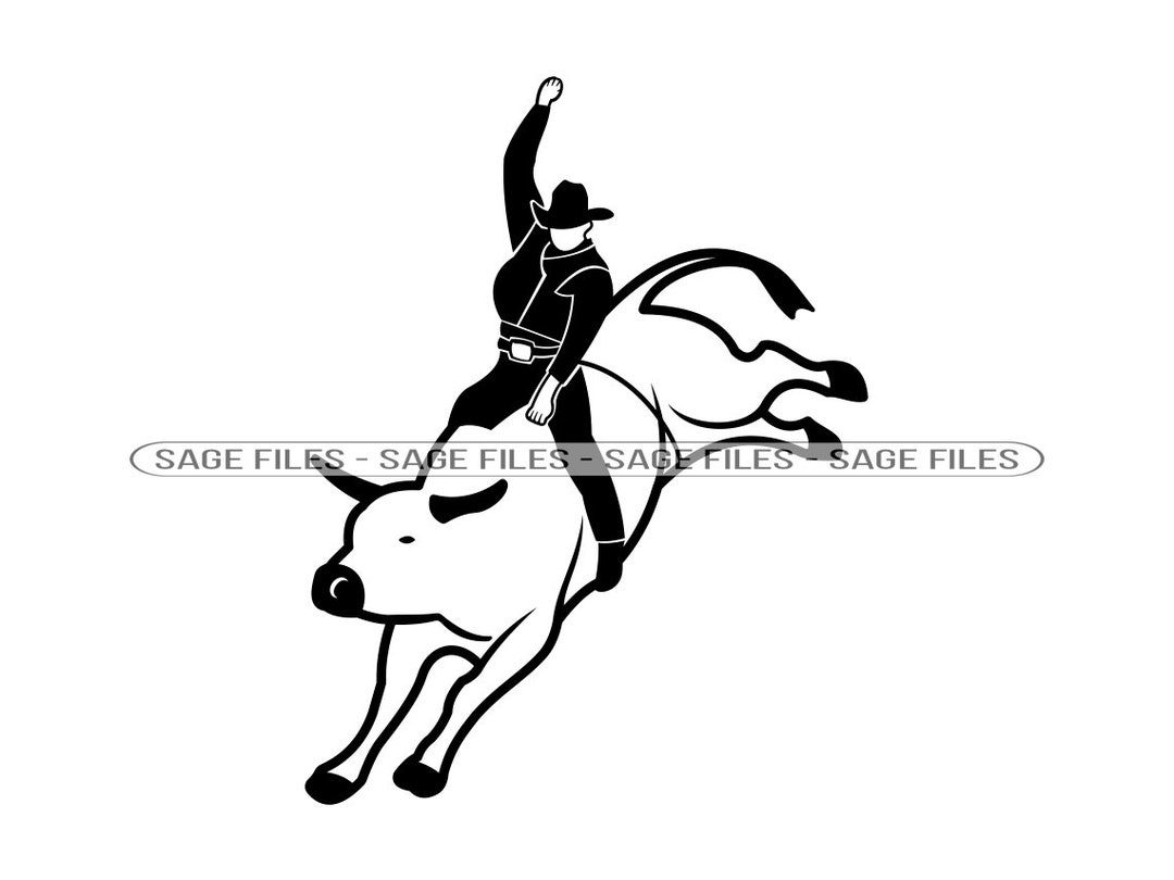 Bull Riding #2 Svg, Bull Riding Svg, Rodeo Svg, Cowboy Svg, Rodeo ...
