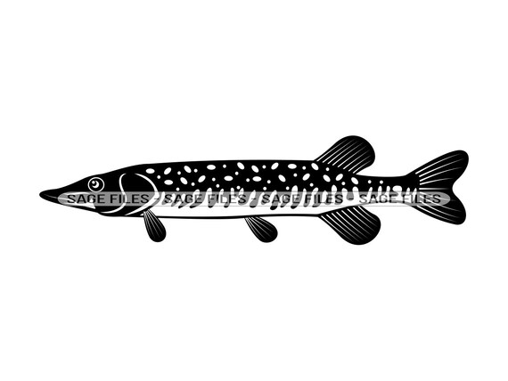 Pickerel SVG Fishing Svg Fish Svg Fishing Clipart Fishing - Etsy
