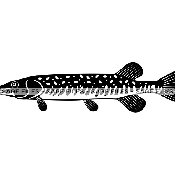 Pickerel Silhouette - Etsy