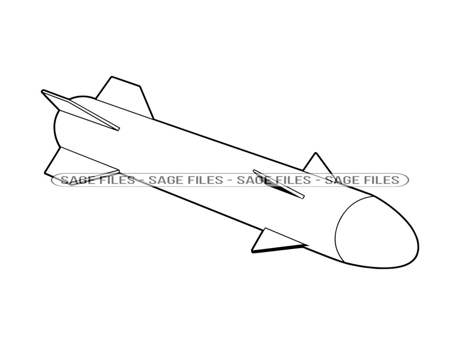 Missile Outline Svg, Missile Svg, Rocket Svg, Bomb Svg, Missile Clipart ...