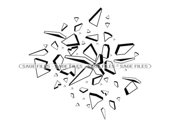 Shattered Glass 2 SVG Broken Glass Svg Shattered Glass - Etsy UK