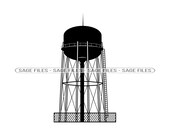 Water Tower SVG Town Svg Farm Svg Water Tower Clipart - Etsy