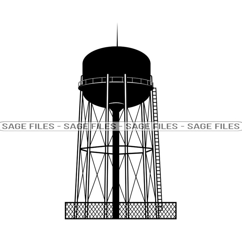 Water Tower Svg - Etsy