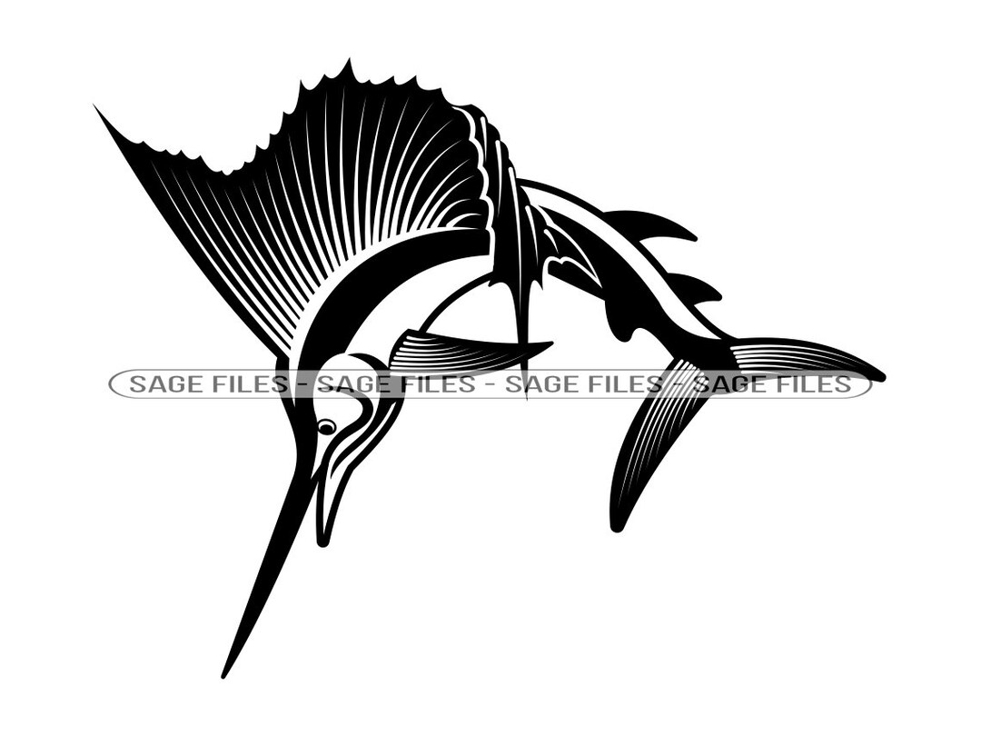 Sailfish #5 SVG, Fishing Svg, Fish Svg, Sailfish Clipart, Sailfish ...
