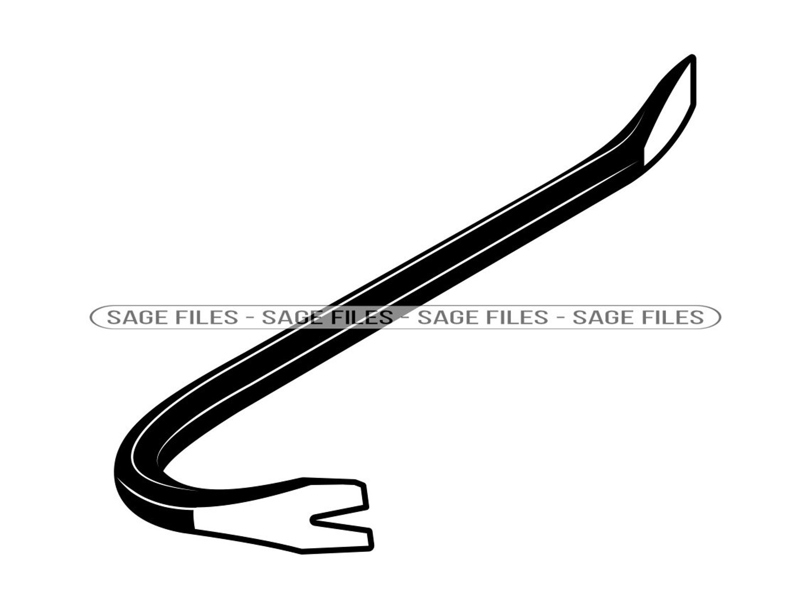 Crowbar SVG, Crowbar Clipart, Crowbar Files for Cricut, Crowbar Cut ...