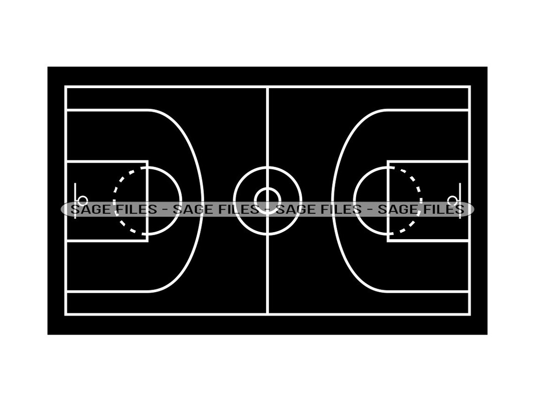 Basketball Court #2 SVG, Basketball Svg, Basketball Court Clipart ...