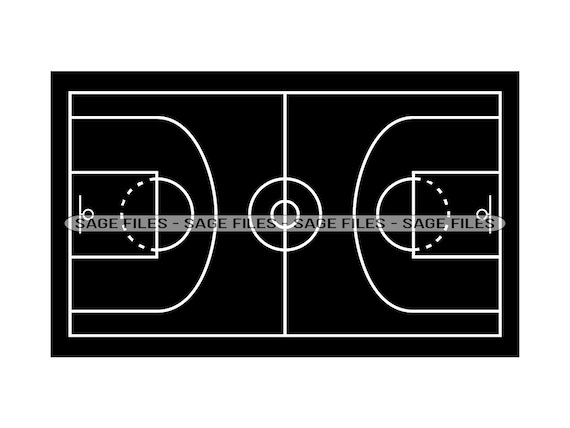 Basketball Court 2 SVG Basketball Svg Basketball Court - Etsy