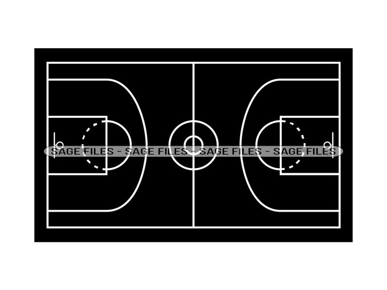 Basketball Court #2 SVG, Basketball Svg, Basketball Court Clipart ...