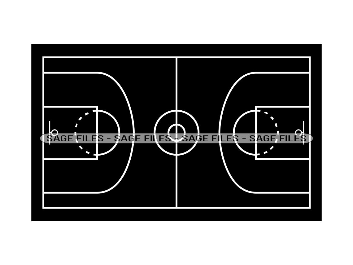 Basketball Court #2 SVG, Basketball Svg, Basketball Court Clipart ...