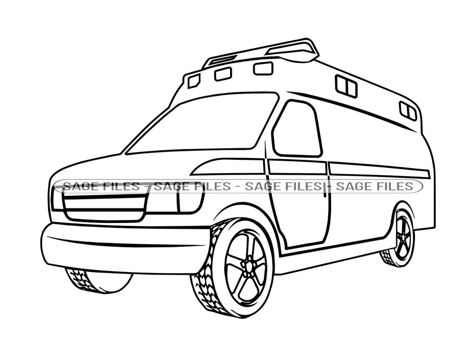Ambulance Outline 3 SVG, Medical Svg, Hospital Svg, Paramedic Svg, EMT ...