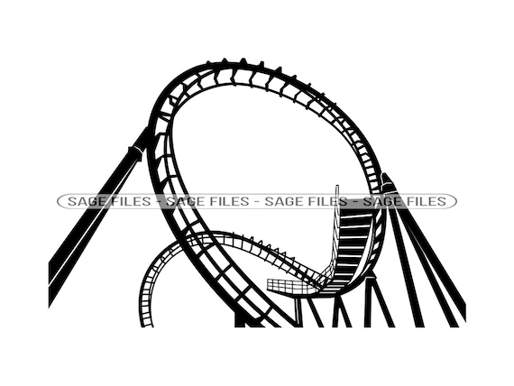 Roller Coaster Silhouette Clip Art
