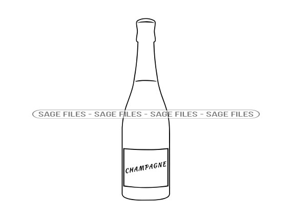 Champagne Bottle Outline Champagne Bottle Outline Vector Images (über
