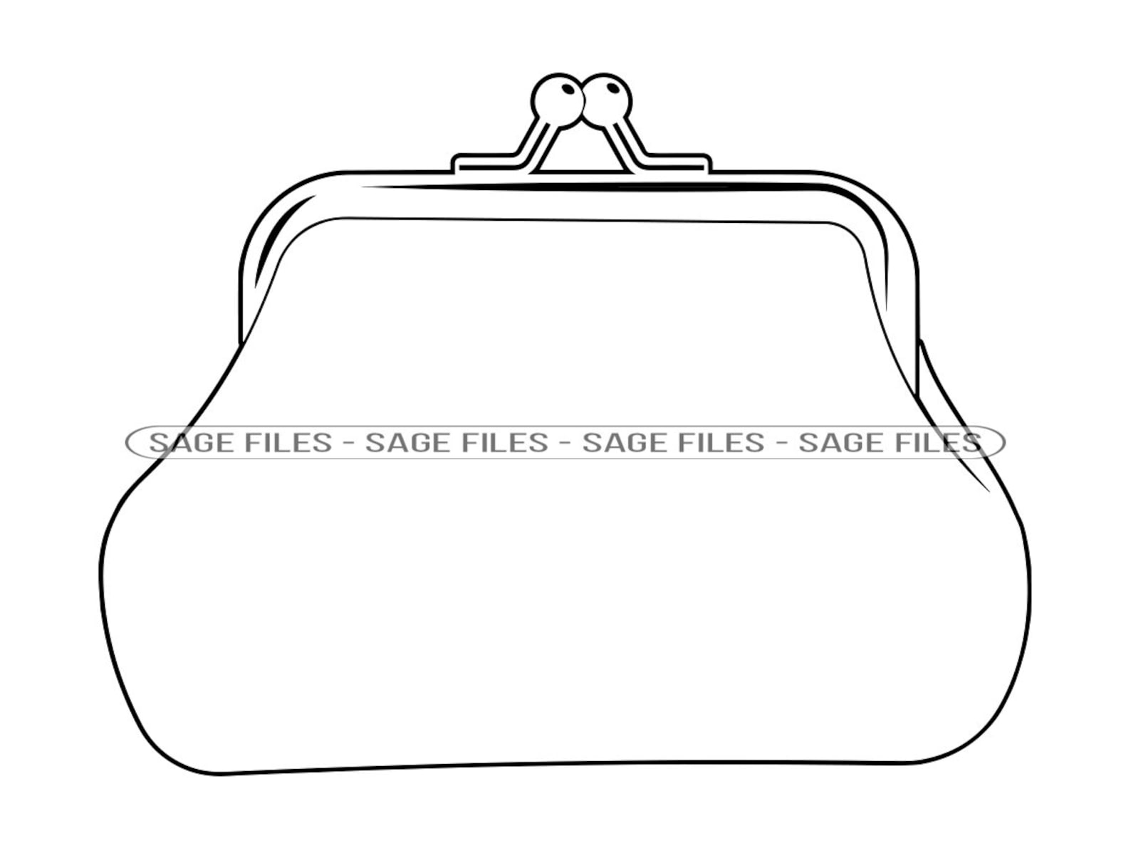 Purse Outline SVG, Purse SVG, Women's Accessories Svg, Purse Clipart ...