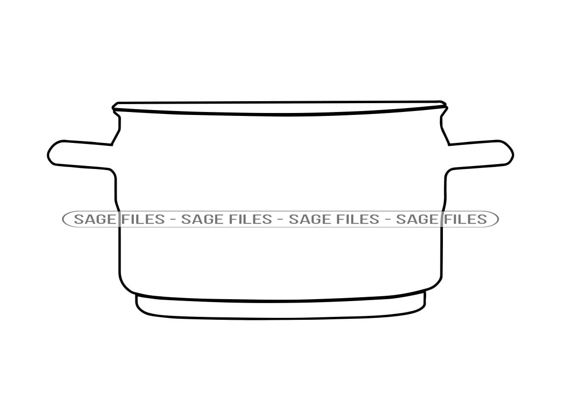 Cooking Pot Clipart Outline