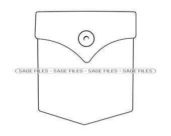 Pocket Outline Svg - Etsy