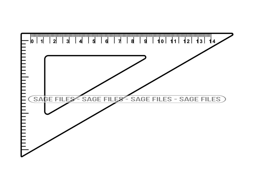 Ruler Outline SVG, Ruler Svg, Math Svg, Ruler Clipart, Ruler Files for ...