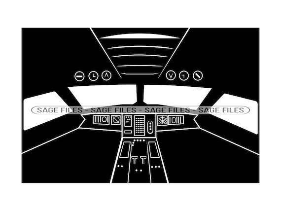 Airplane Cockpit SVG Airplane Cockpit Clipart Airplane - Etsy