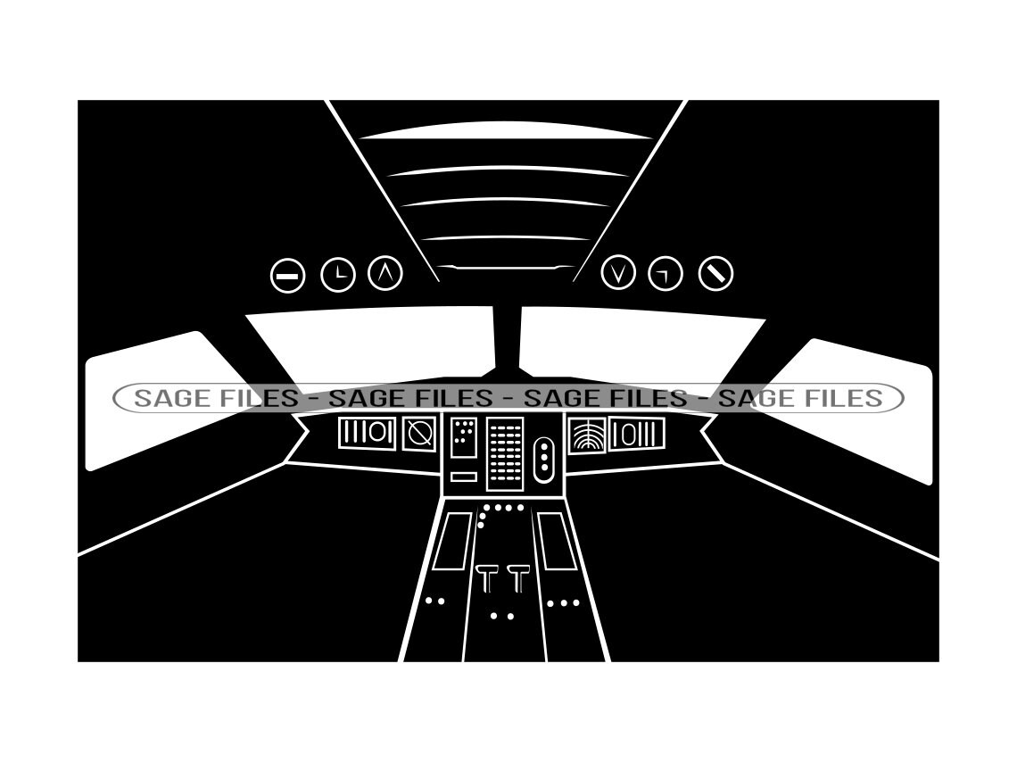 Airplane Cockpit SVG, Airplane Cockpit Clipart, Airplane Cockpit Files ...