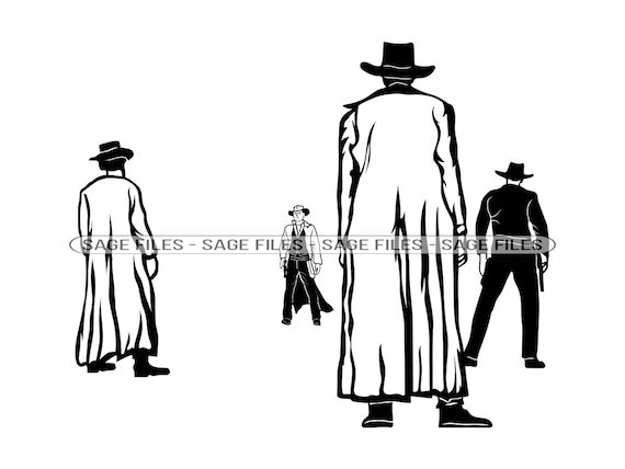 Cowboy Standoff Drawing