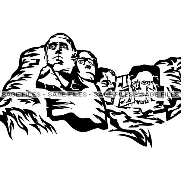 Mount Rushmore Svg - Etsy
