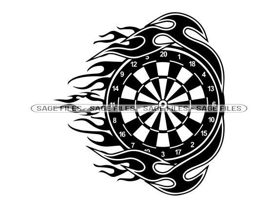 Flaming Dartboard SVG Darts Svg Dartboard Clipart Dartboard - Etsy Canada
