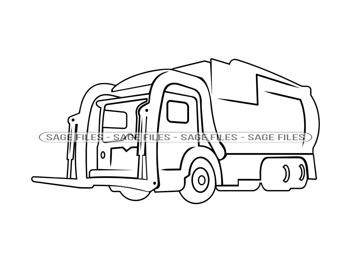 Garbage Truck Outline