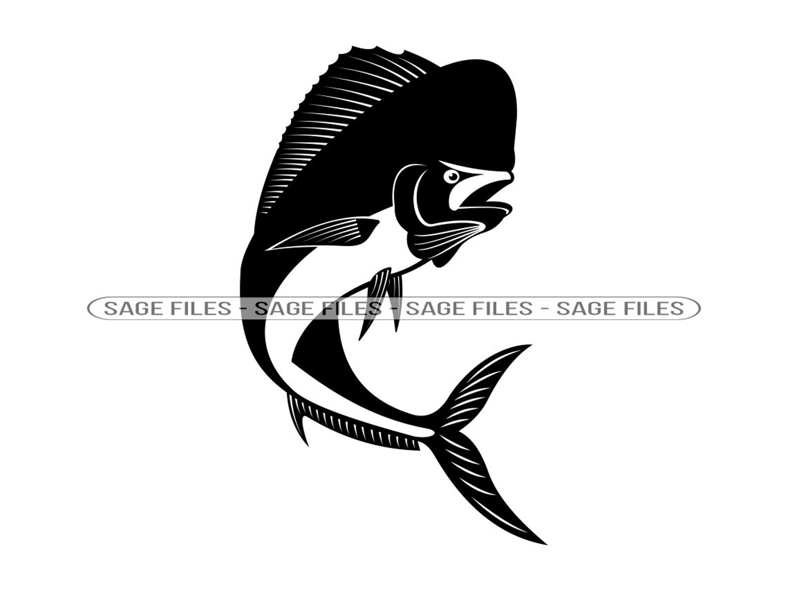 Mahi-mahi SVG, Fishing Svg, Fish Svg, Fishing Clipart, Fishing Files ...