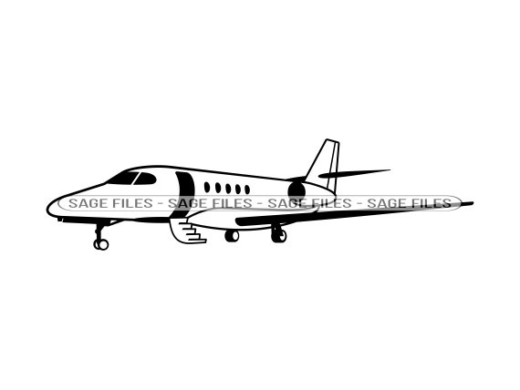 Private Jet Drawing