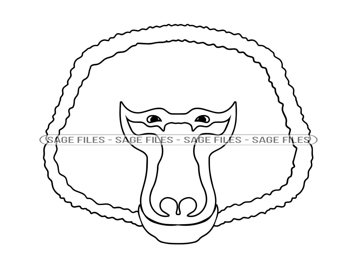 Baboon Outline SVG Baboon Mascot SVG Baboon Svg Baboon - Etsy Canada