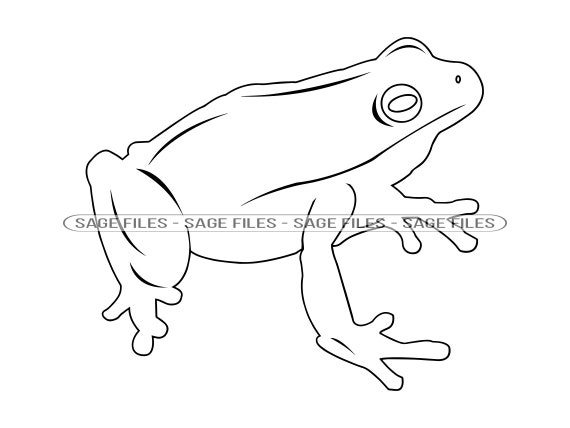 Frog Outline 3 SVG Frog Svg Toad Svg Frog Clipart Frog - Etsy