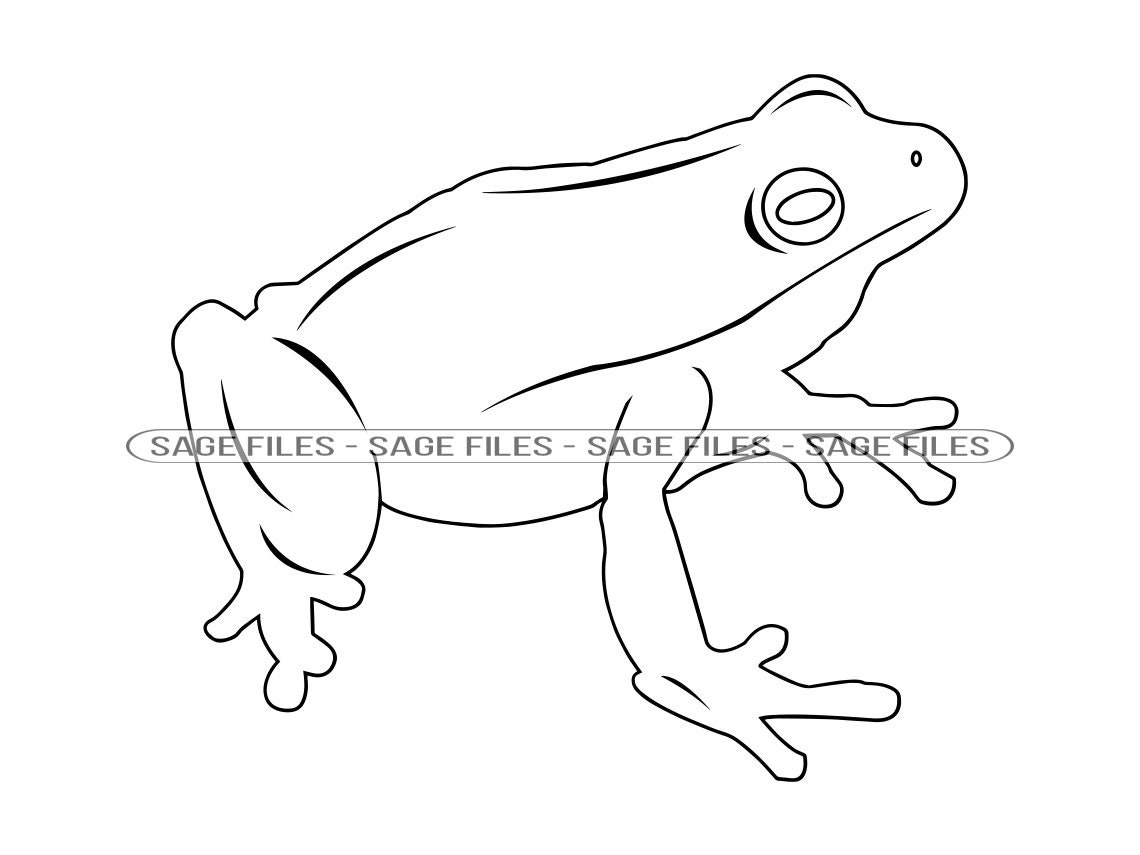 Frog Outline 3 SVG Frog Svg Toad Svg Frog Clipart Frog - Etsy México